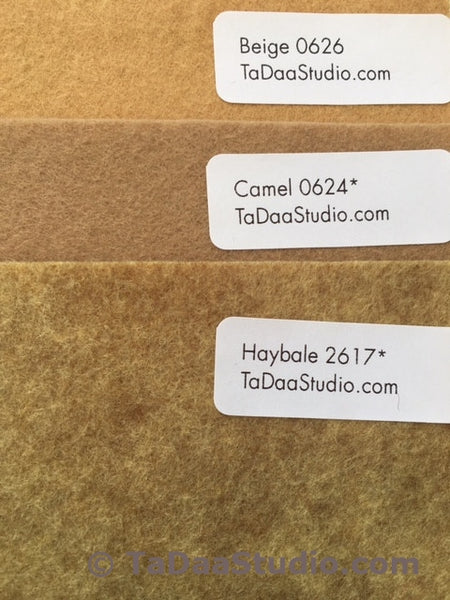 Camel Wool felt squares for craft or pillow projects! TaDaa! Studio