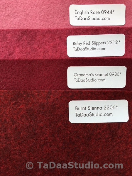 English Rose Wool felt squares for craft or pillow projects! TaDaa! Studio