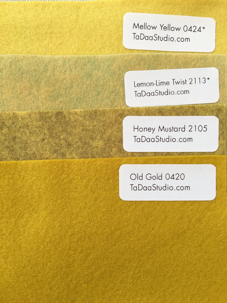 Old Gold Wool felt squares for craft or pillow projects! TaDaa! Studio