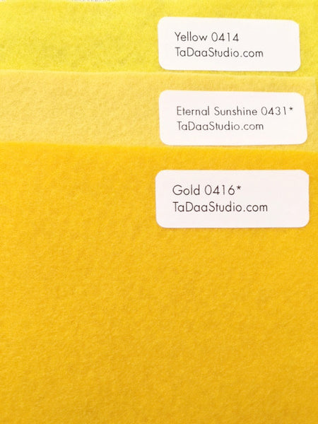 Gold Wool felt squares for craft or pillow projects! TaDaa! Studio