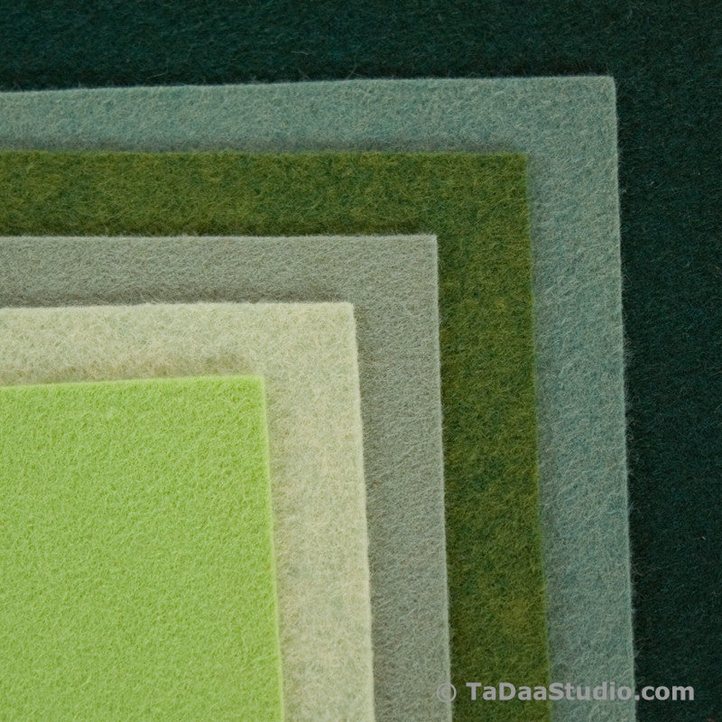 Meadow palette wool felt squares for nature themed wool felt projects ...