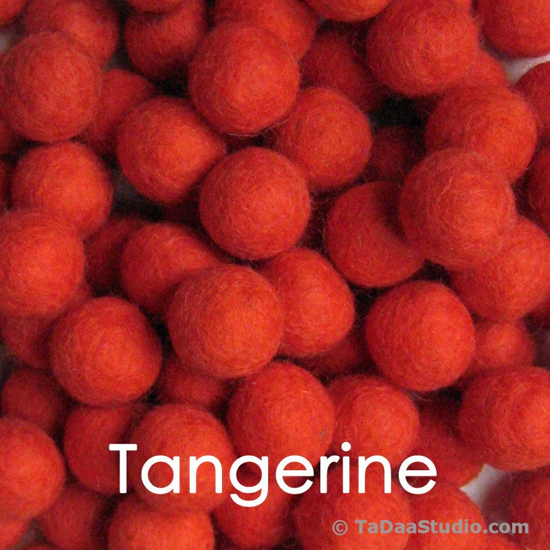Tangerine Wool Felt Ball - TaDaa Studio – TaDaa! Studio